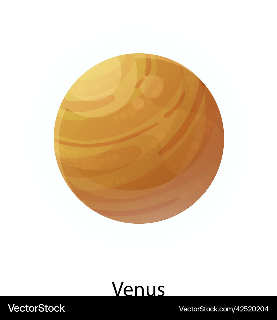 Venus space planet composition Royalty Free Vector Image