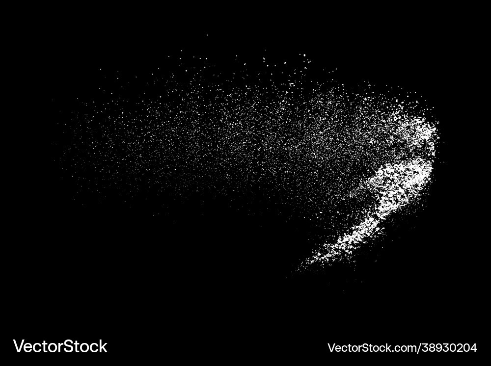 White splashes isolated on black background Vector Image