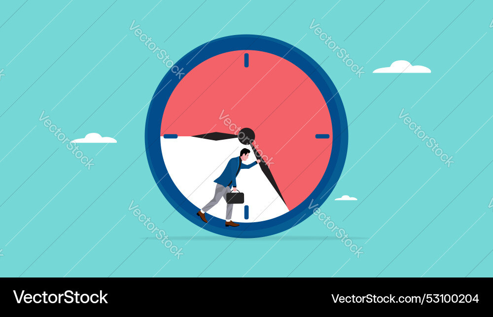 Working 9 to 5 concept office work routine Vector Image