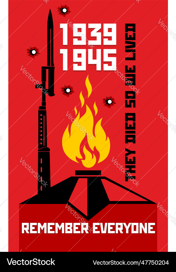 World War II Remembrance Royalty Free Vector Image