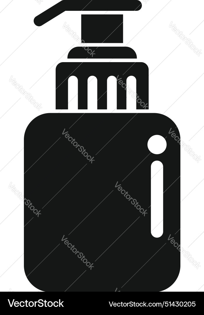 A black hand sanitizer pump Royalty Free Vector Image