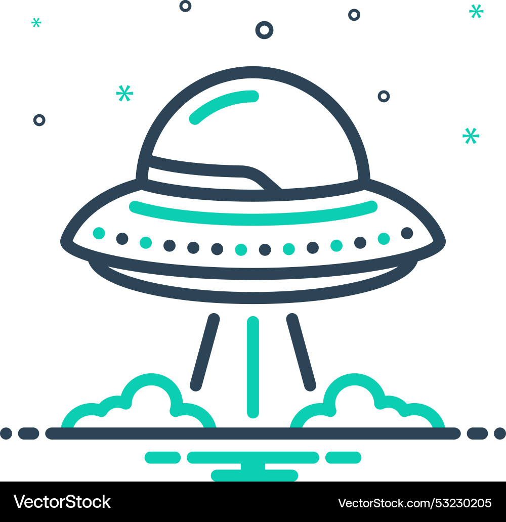 Flying saucer Royalty Free Vector Image - VectorStock