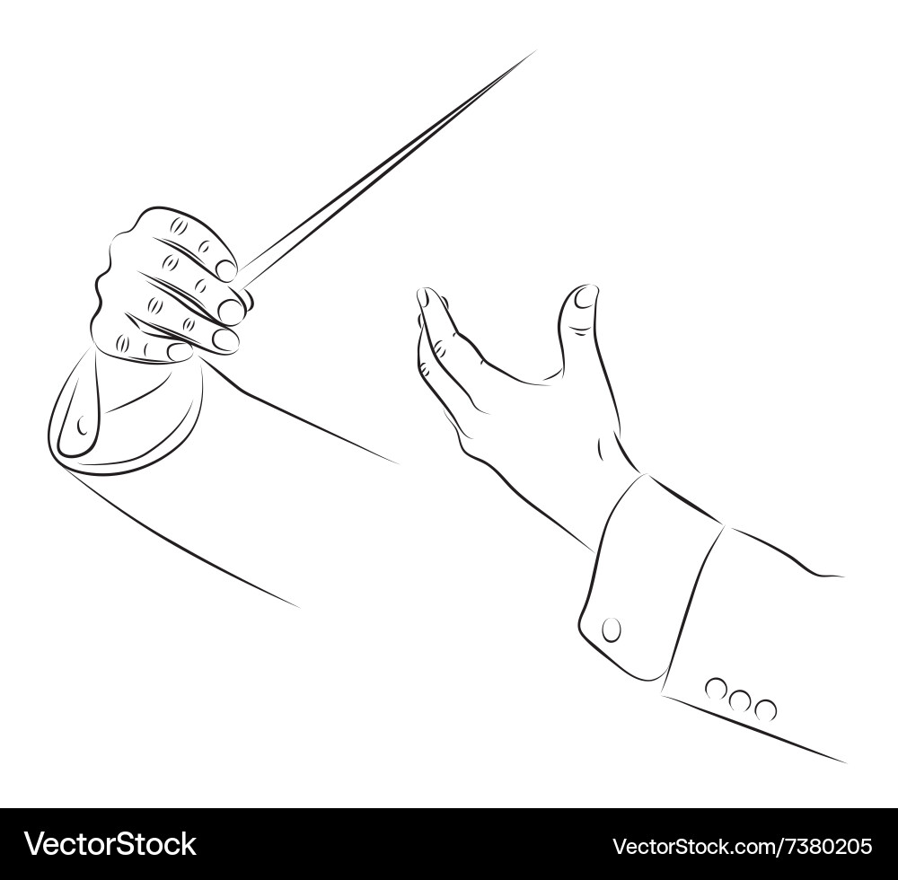 Hands of conductor Royalty Free Vector Image - VectorStock