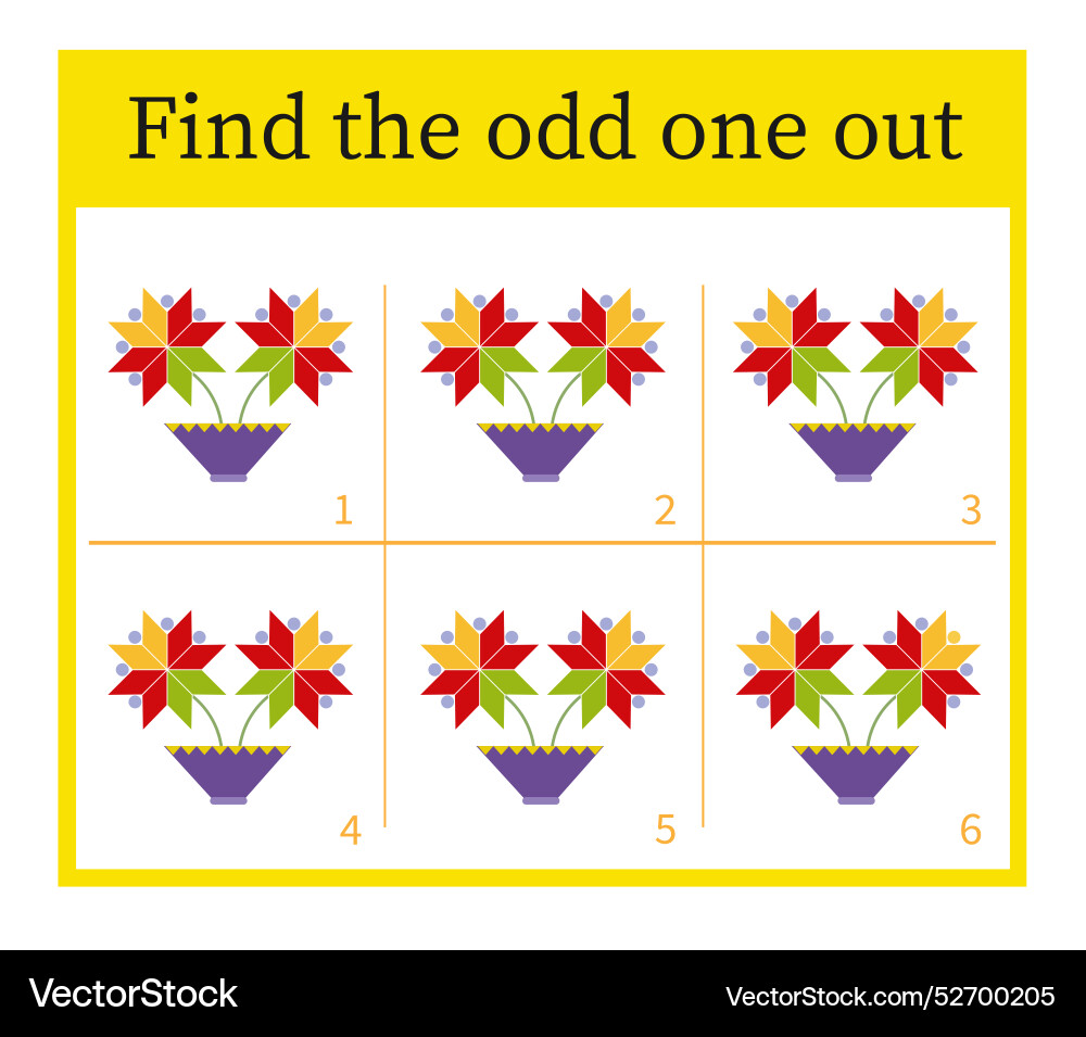 Kids Flower Puzzle Game Royalty Free Vector Image