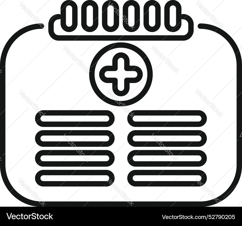 Medical history icon showing patient record Vector Image