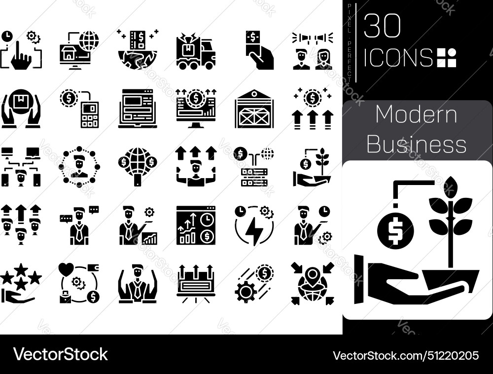 Modern business solid Royalty Free Vector Image