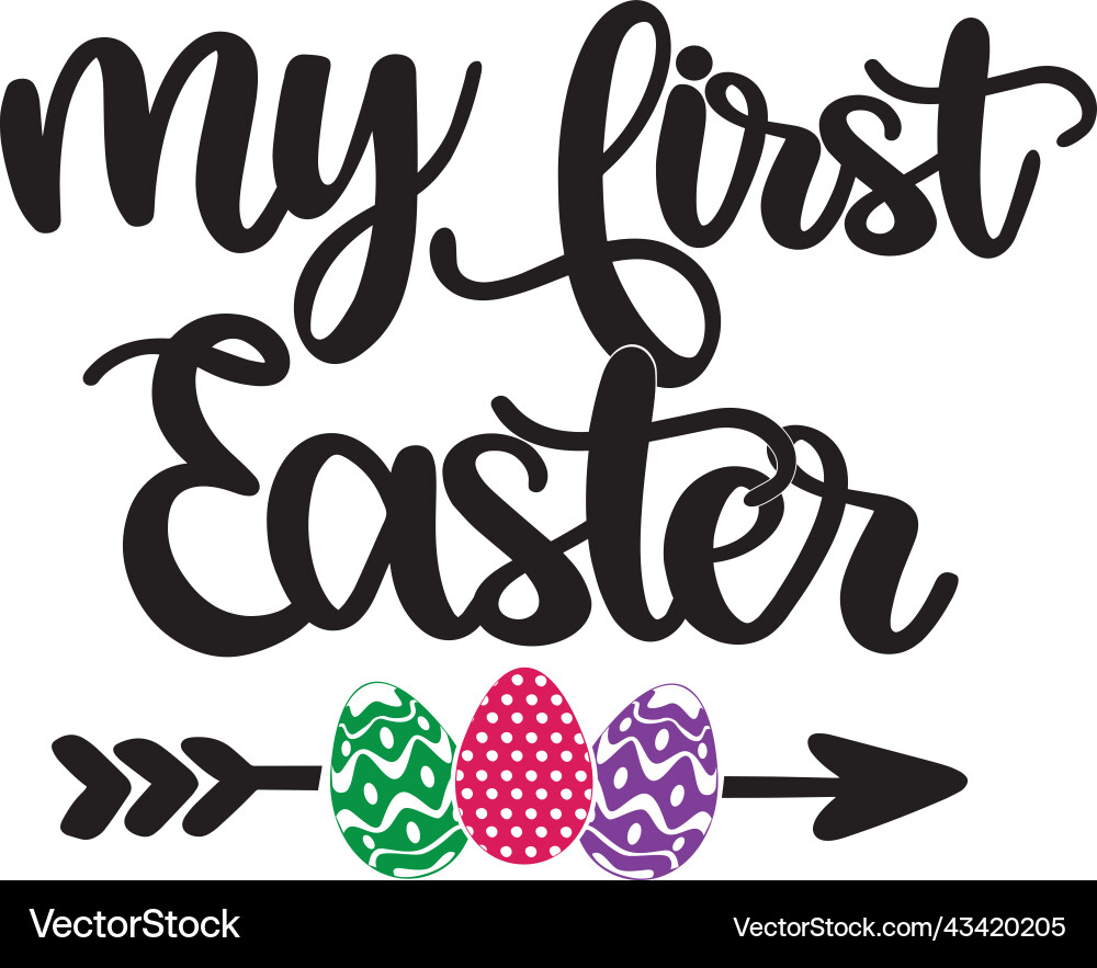My first easter 1 Royalty Free Vector Image - VectorStock