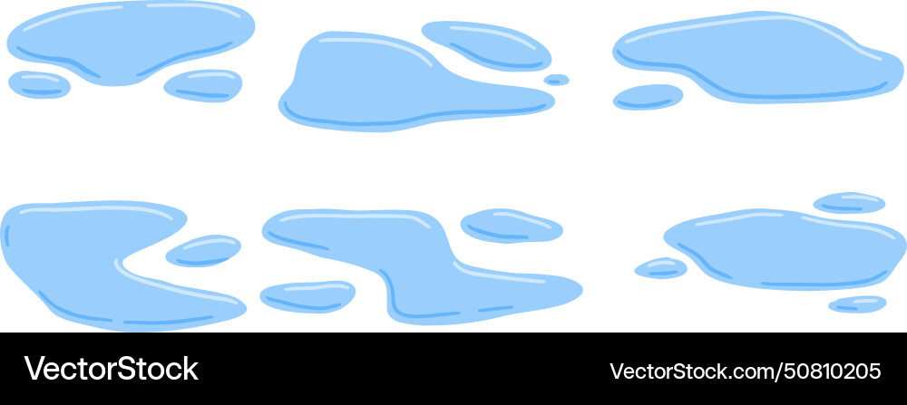 Puddle of water Royalty Free Vector Image - VectorStock
