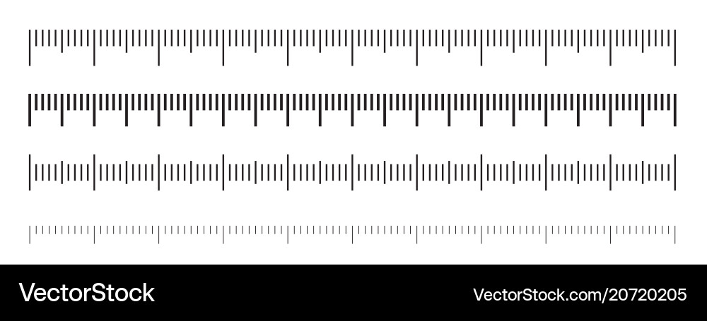 Ruler Measurement Scale Chart Royalty Free Vector Image