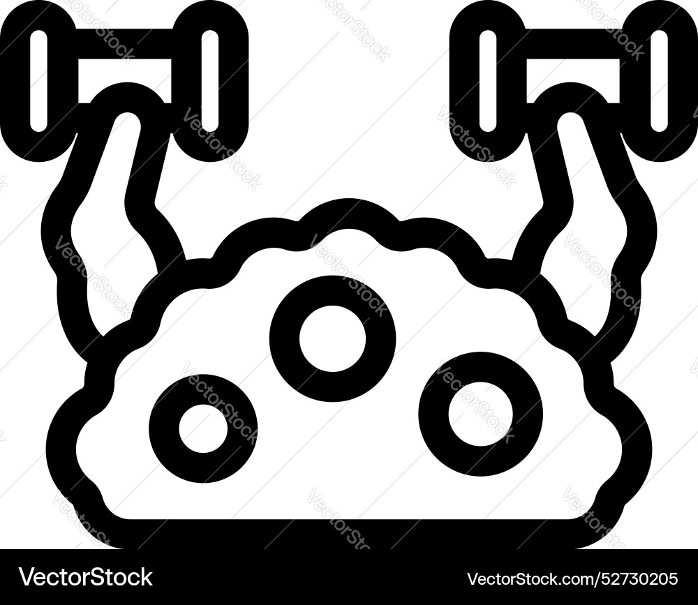 Strong mind lifting weights mental health symbol Vector Image