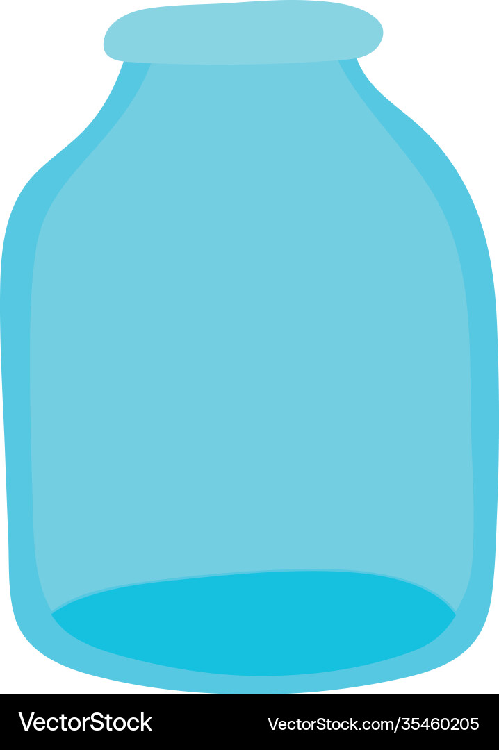 Transparent jar on a white background Royalty Free Vector