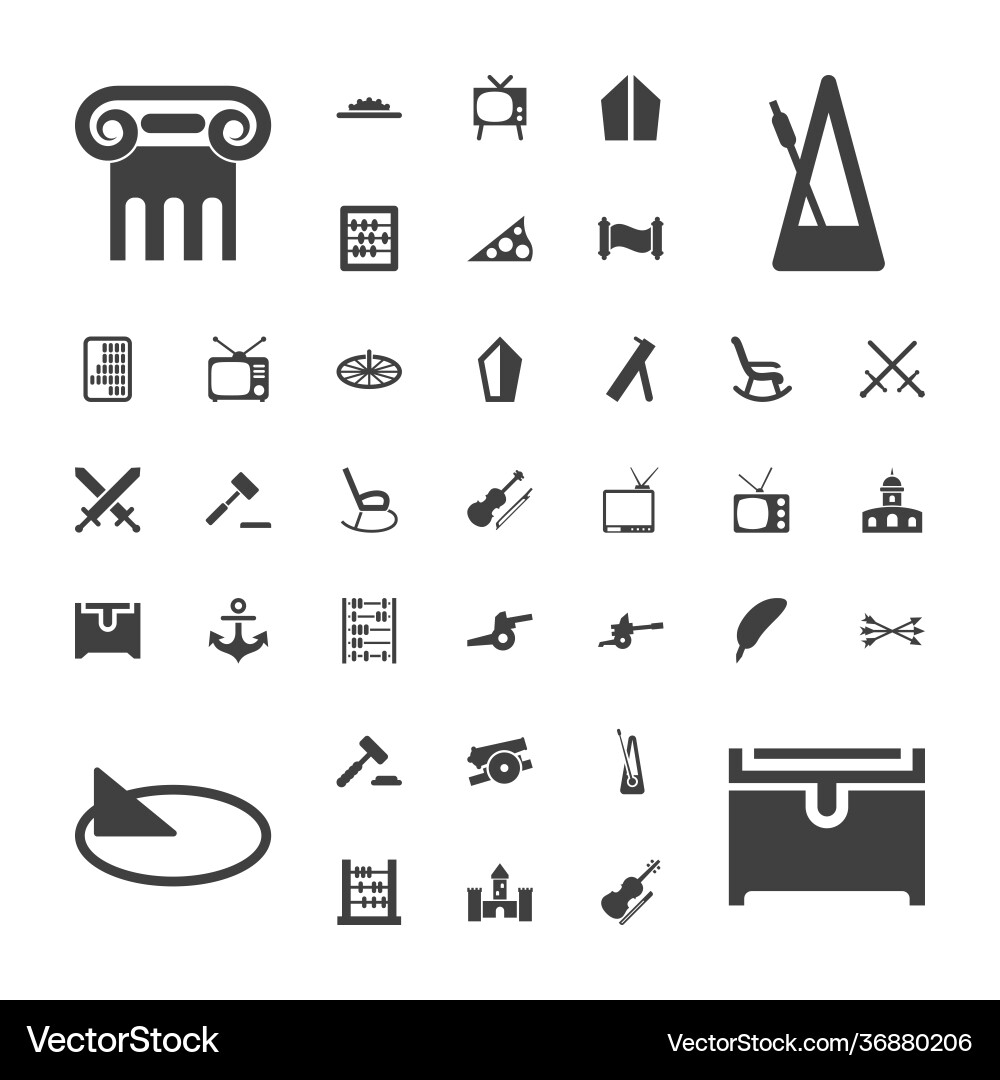 Antique icons (36880206) – Free Vector | VectorStock