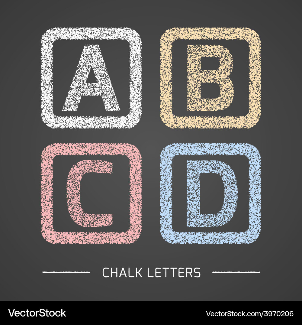 Chalk letters set Royalty Free Vector Image - VectorStock