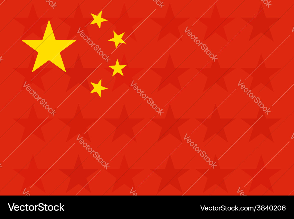 China flag original proportion and colors stars Vector Image