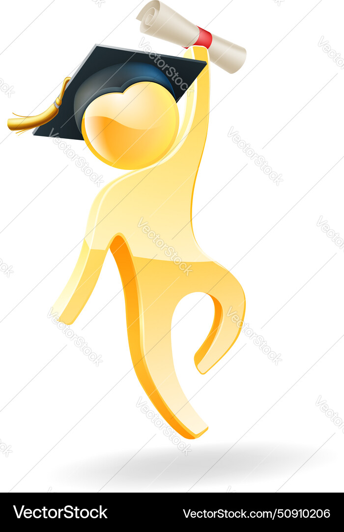 Graduation person Royalty Free Vector Image - VectorStock