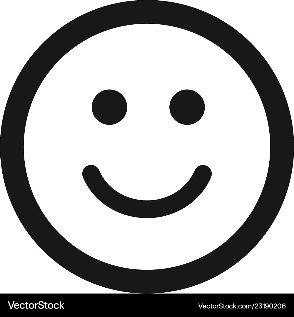 Happy smile icon Royalty Free Vector Image - VectorStock