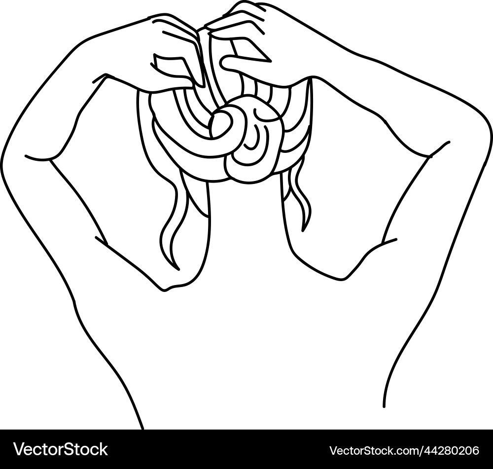 Line sensual woman back Royalty Free Vector Image