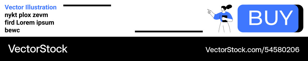 Minimalistic online purchase button Royalty Free Vector