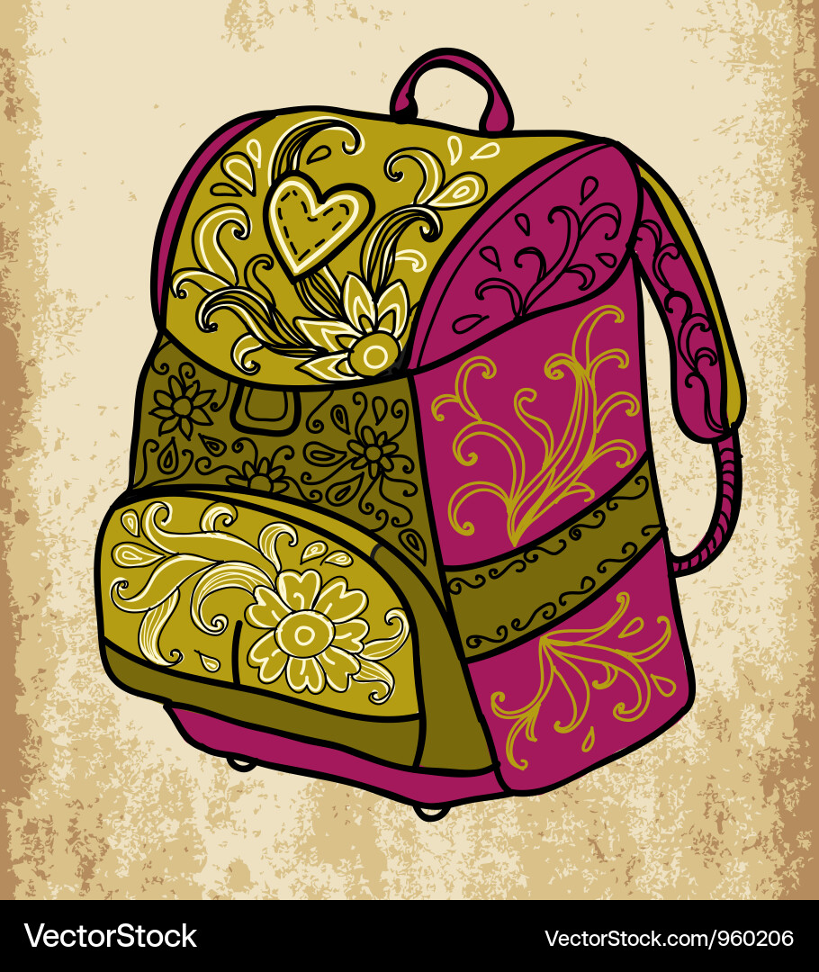 School backpack Royalty Free Vector Image - VectorStock