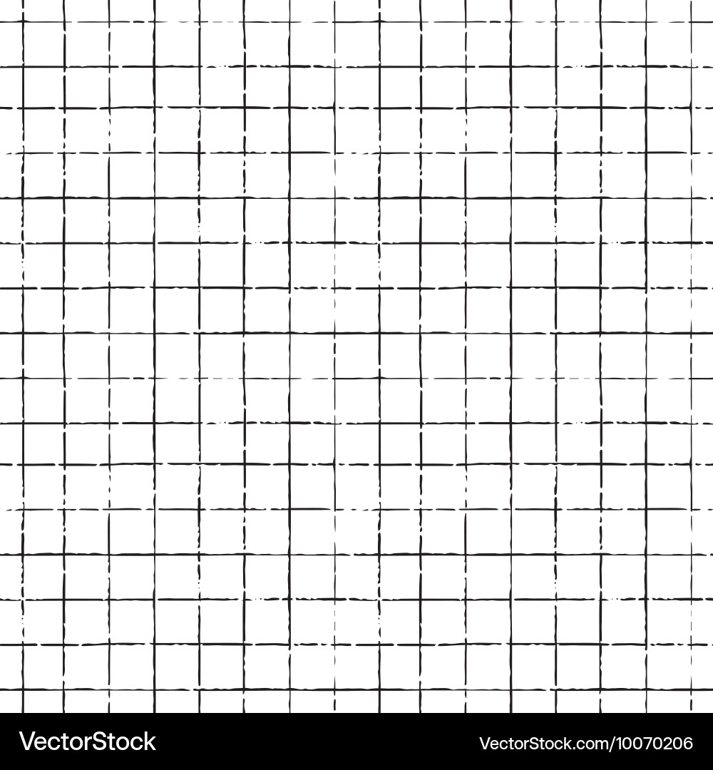 Seamless hand drawn pattern with grid lines Vector Image