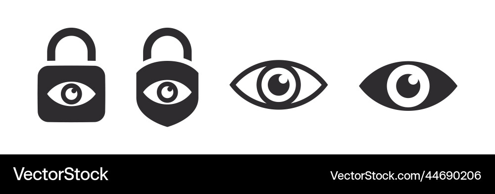 Security eye eyesight pictogram retina scan Vector Image
