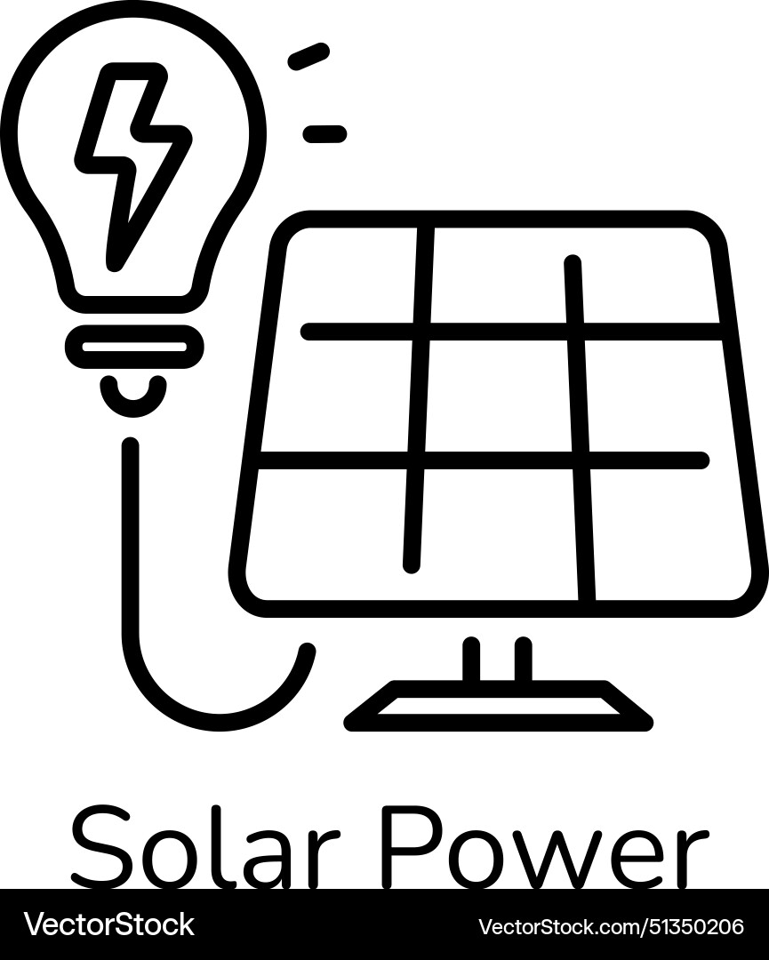Solar power Royalty Free Vector Image - VectorStock
