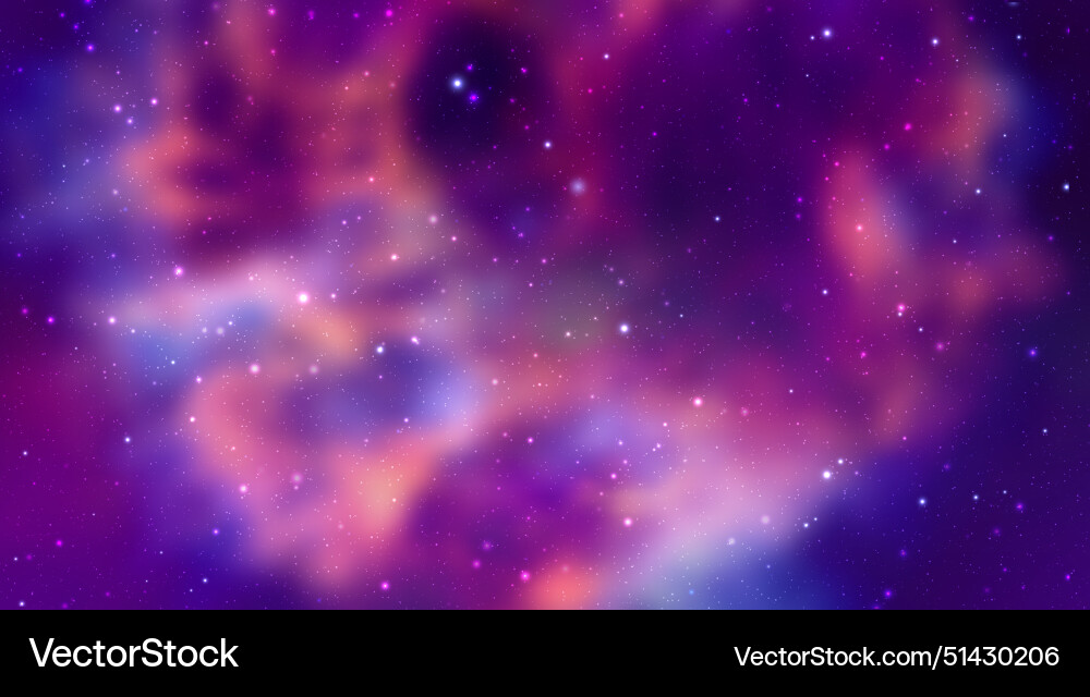 Space background with realistic nebula Royalty Free Vector