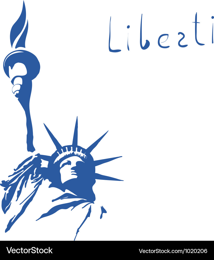 Statue of liberty sign Royalty Free Vector Image
