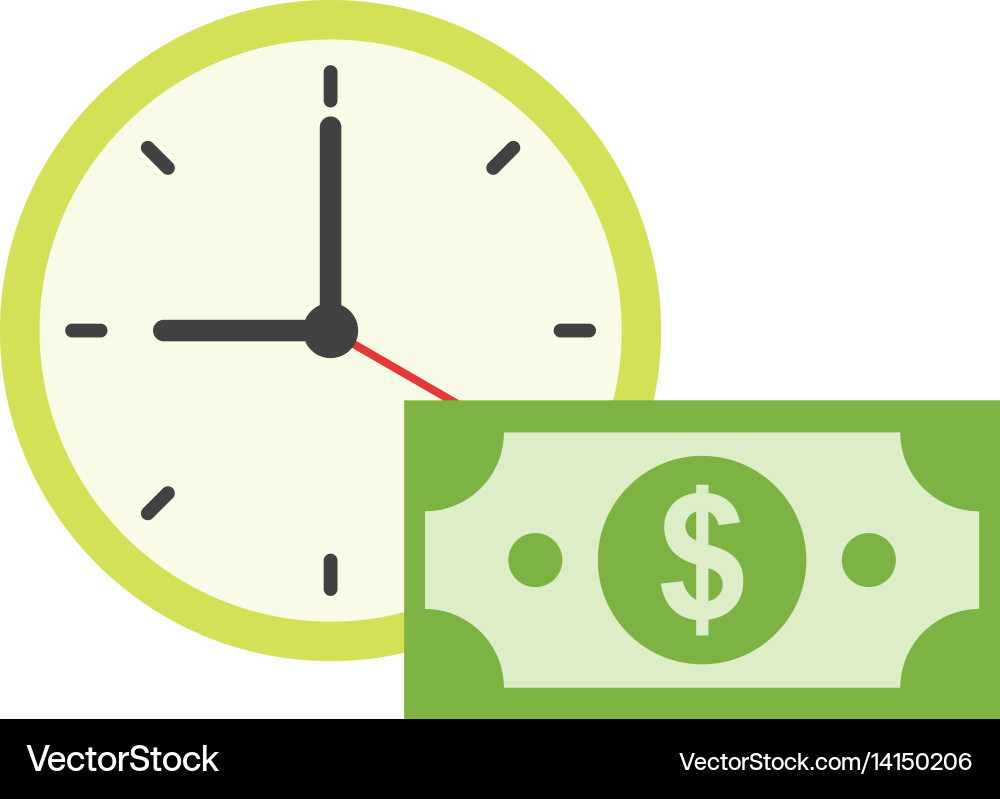 Time based payment Royalty Free Vector Image - VectorStock