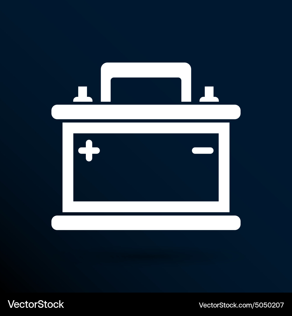 Car battery icon electric power sign Royalty Free Vector