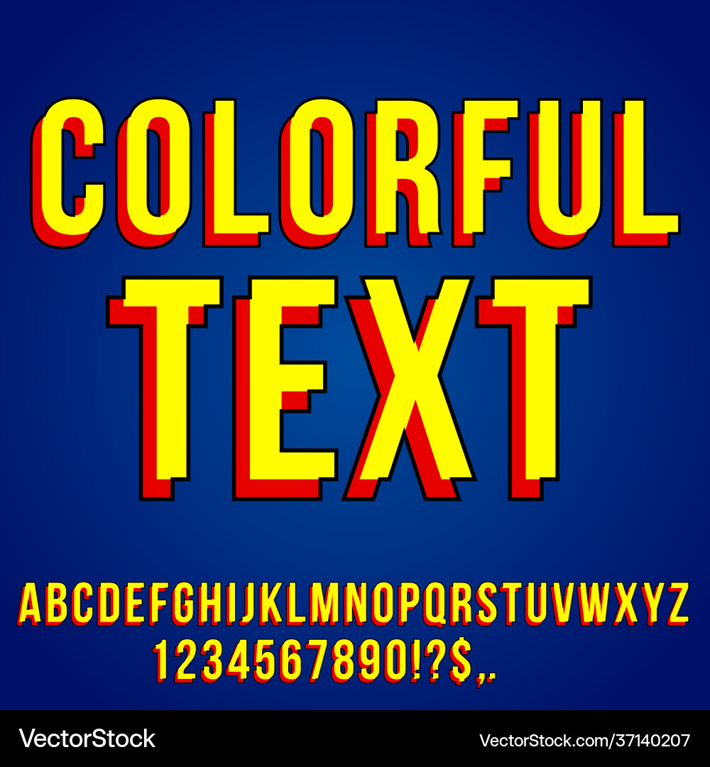 Cartoon style font Royalty Free Vector Image - VectorStock