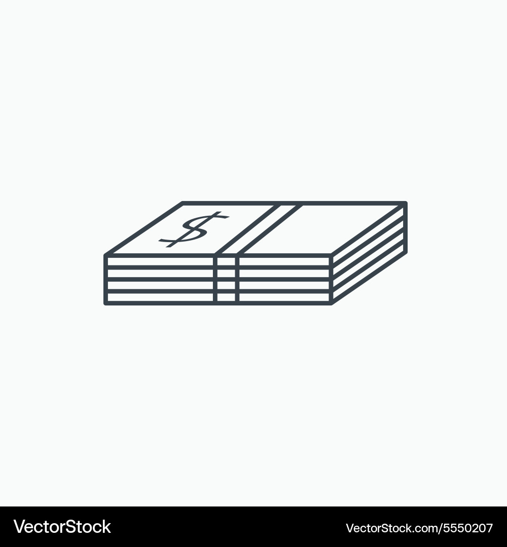 Cash icon dollar money sign Royalty Free Vector Image
