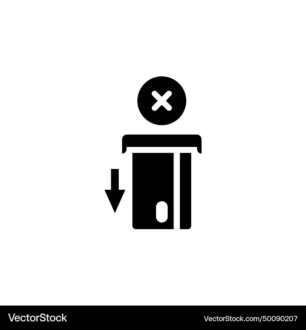 Do not insert credit card sign red prohibition Vector Image