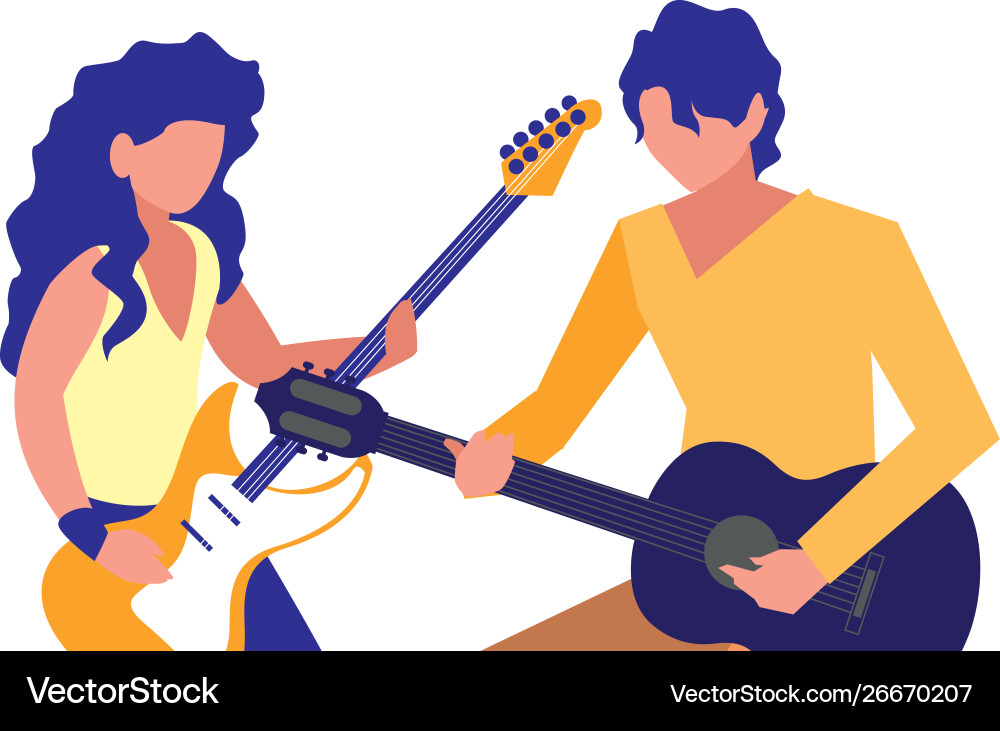 People musicians concert event design Royalty Free Vector