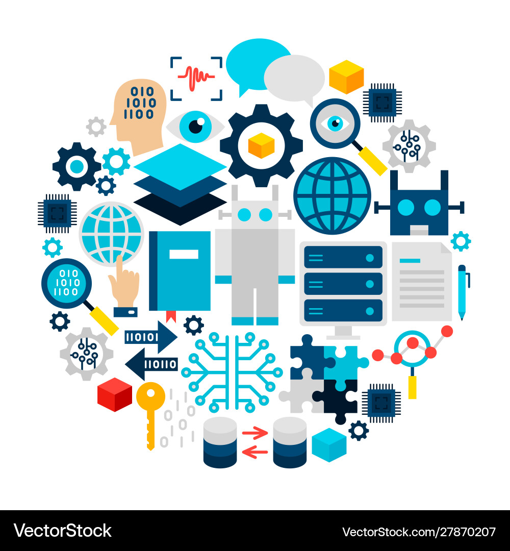 Robotics & Technology Icons Royalty Free Vector Image