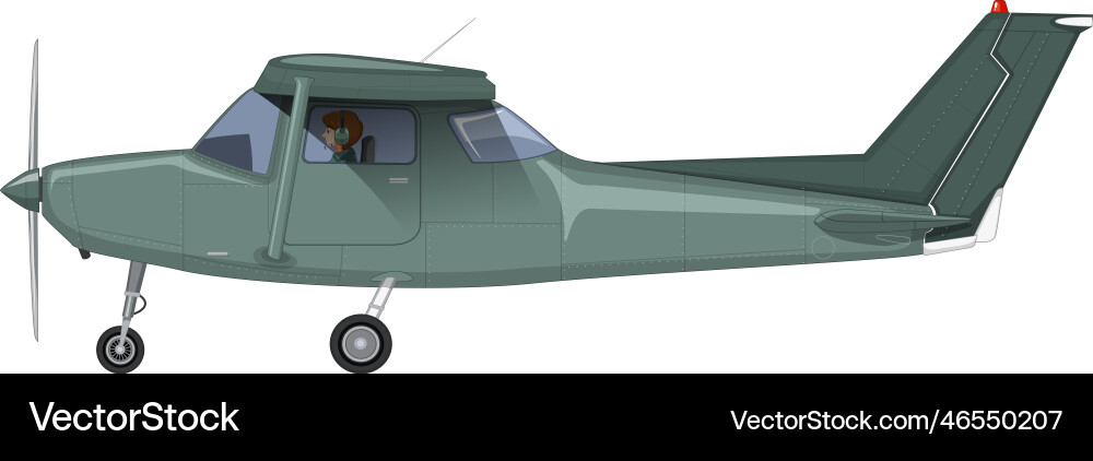 Single engine light aircraft Royalty Free Vector Image