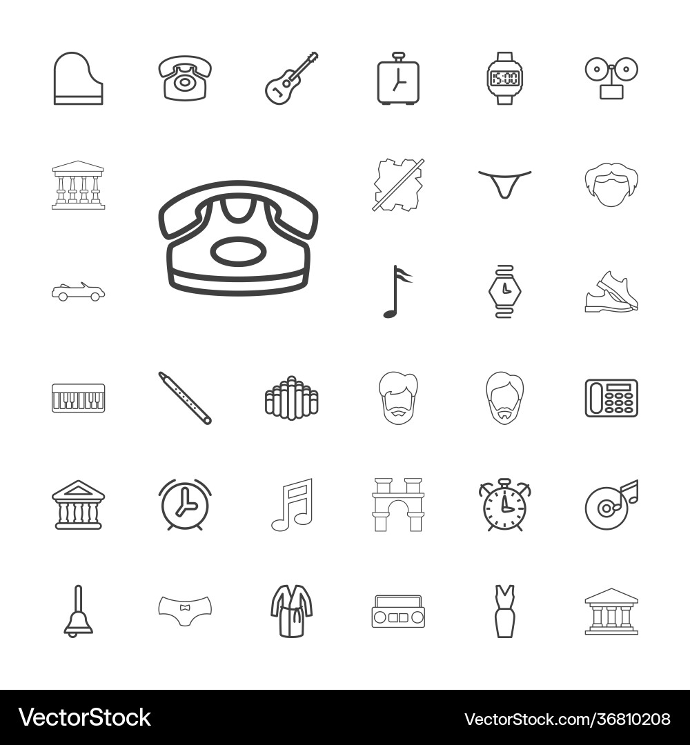 33 klassische Icons Lizenzfreies Vektorbild - VectorStock