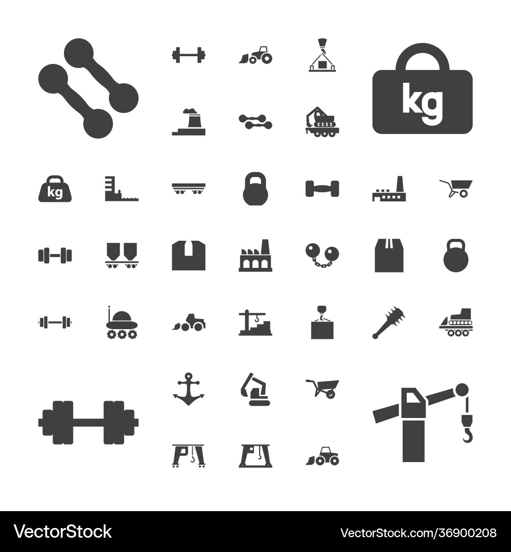 37 heavy icons (36900208) – Free Vector | VectorStock
