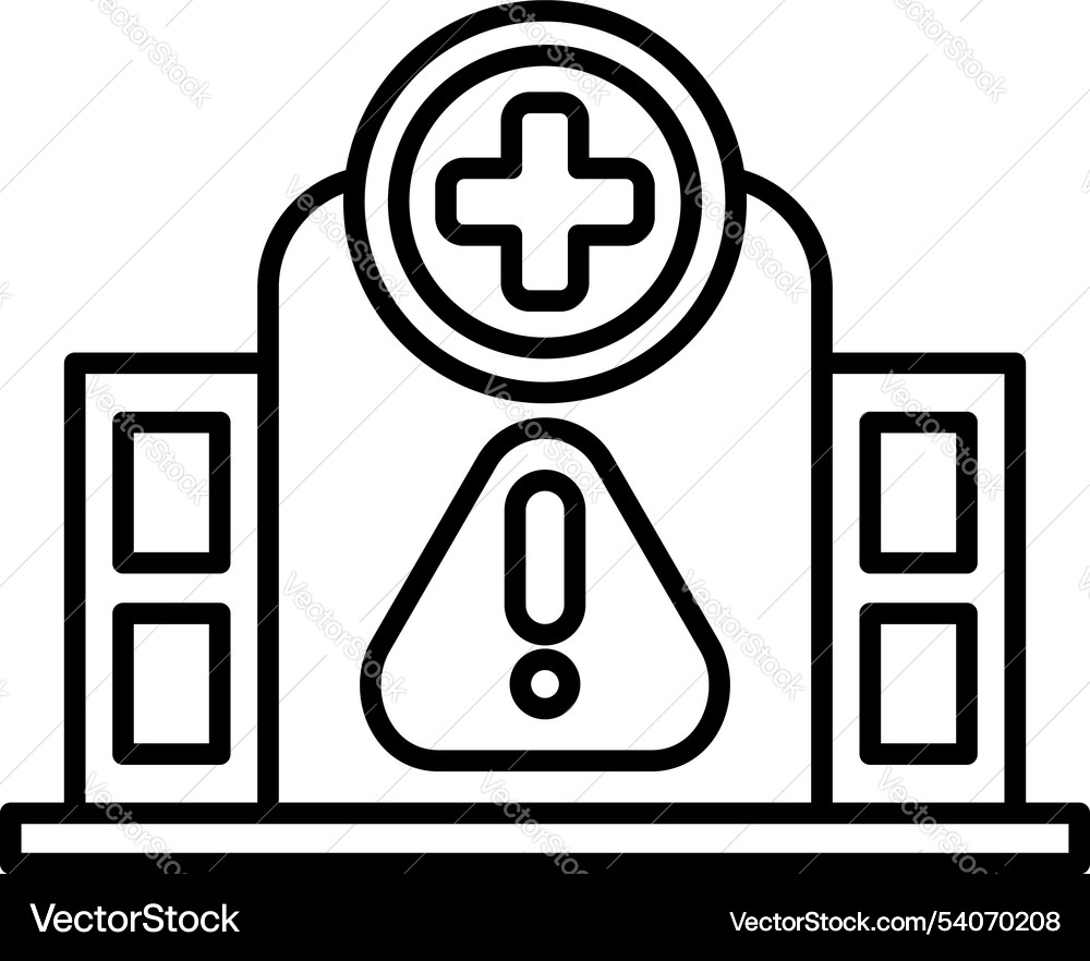 Alert line icon design Royalty Free Vector Image