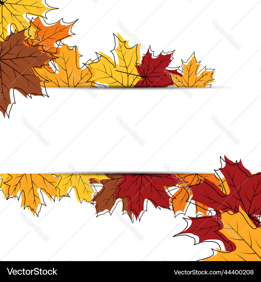 Autumn maple frame Royalty Free Vector Image - VectorStock