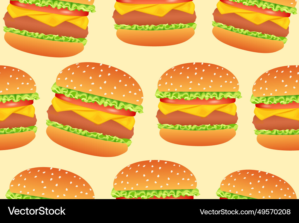 Burger background Royalty Free Vector Image - VectorStock