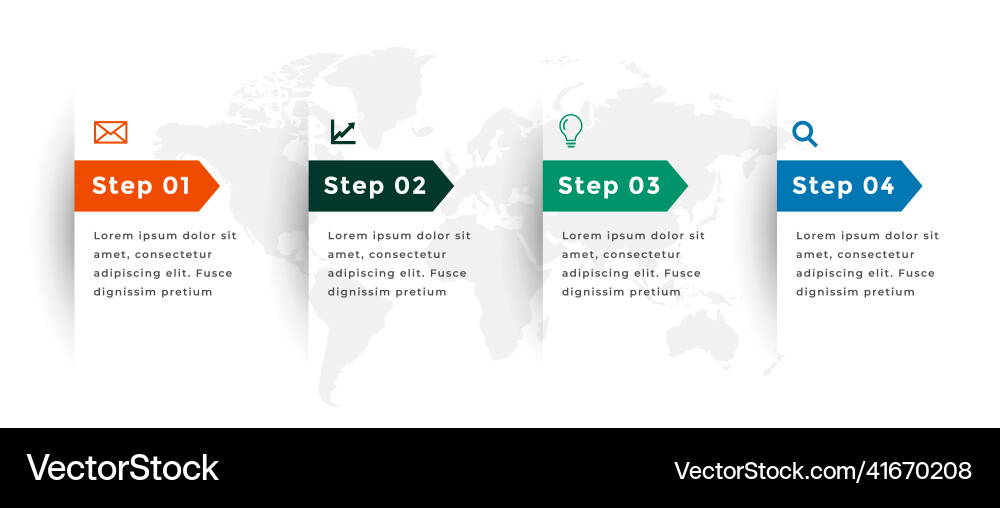 Business plan steps infographic template Vector Image
