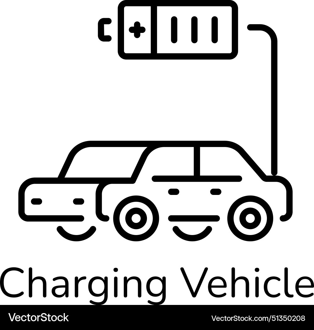 Charging vehicle Royalty Free Vector Image - VectorStock