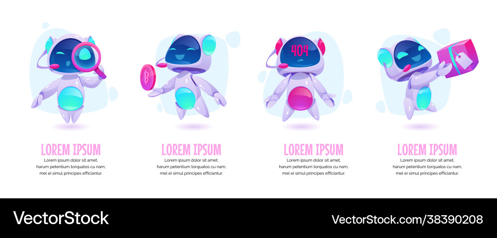 Chat bot banners set future marketing innovation Vector Image
