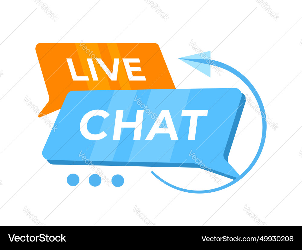 Dynamic of a live chat service Royalty Free Vector Image