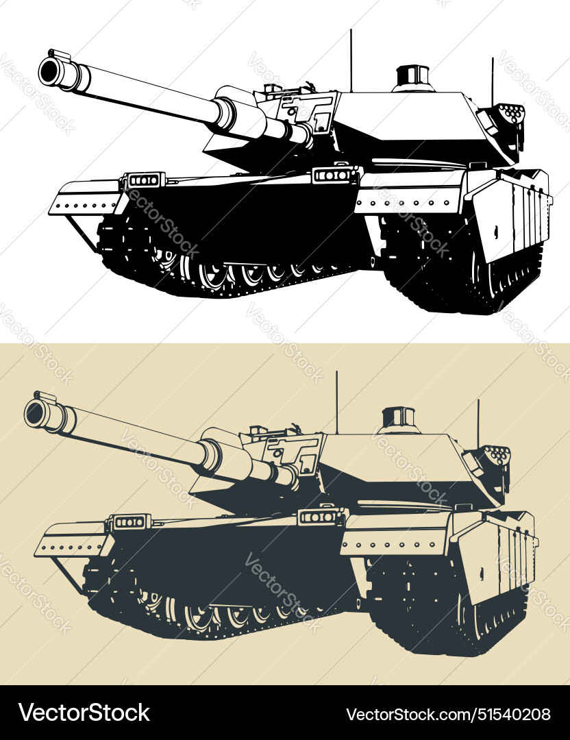 M1 abrams tank Royalty Free Vector Image - VectorStock