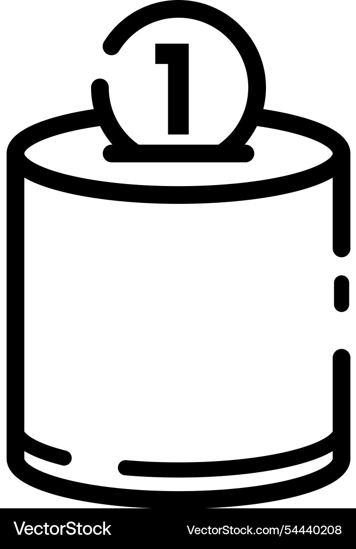 Moneybox bank - icon Royalty Free Vector Image