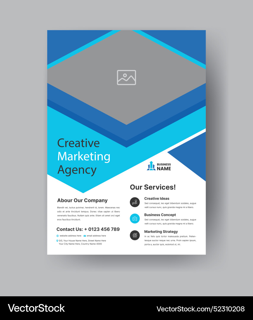 Professional corporate business flayer design Vector Image