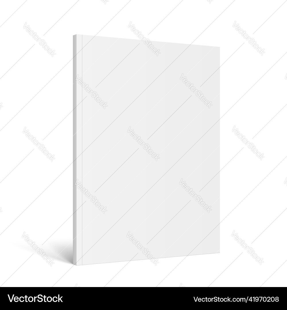Realistic standing 3d magazine mockup with white Vector Image