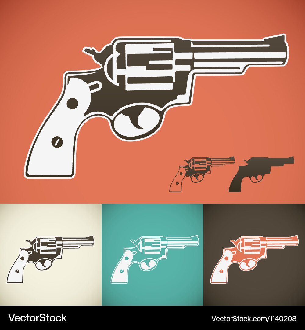 Revolver Royalty Free Vector Image - VectorStock